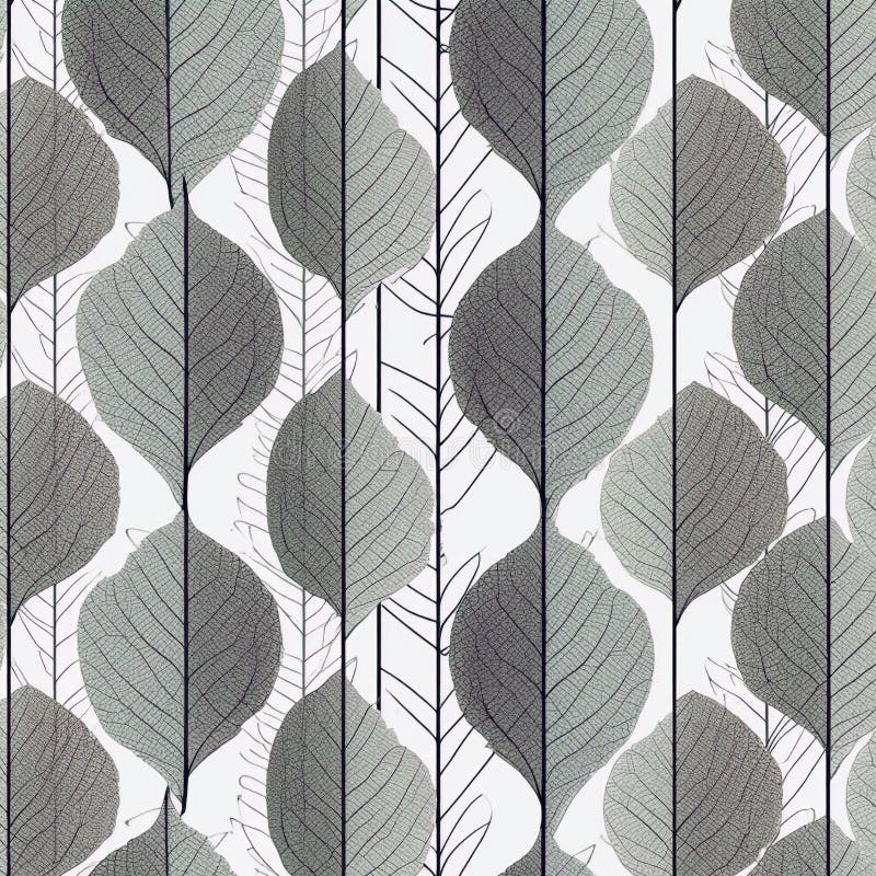 Seamless Geometric Leaf Vein Pattern Background Stock Illustration ...