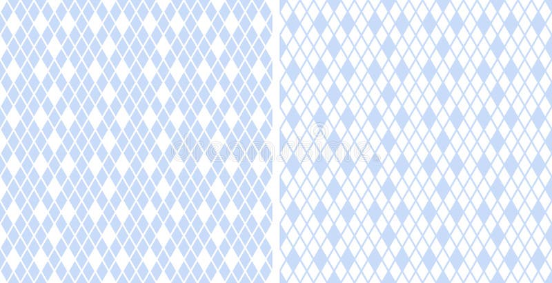 Seamless Geometric Light Blue Diamonds Patterns Set Stock Vector ...