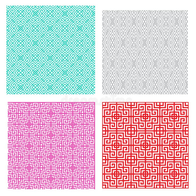 Seamless Geometric Line Pattern in Asian Concept Stock Vector ...
