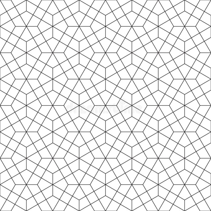 Seamless Geometric Line Pattern Background Stock Illustration ...