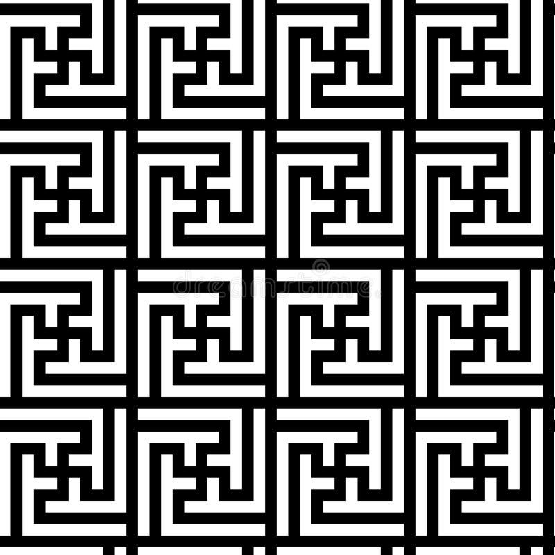 Black Square Labyrinth Lines Stock Illustrations – 1,112 Black Square ...
