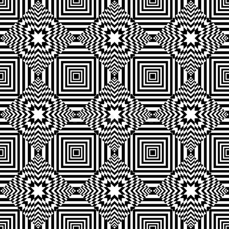 Seamless Geometric Op Art Pattern. Stock Vector - Illustration of ...