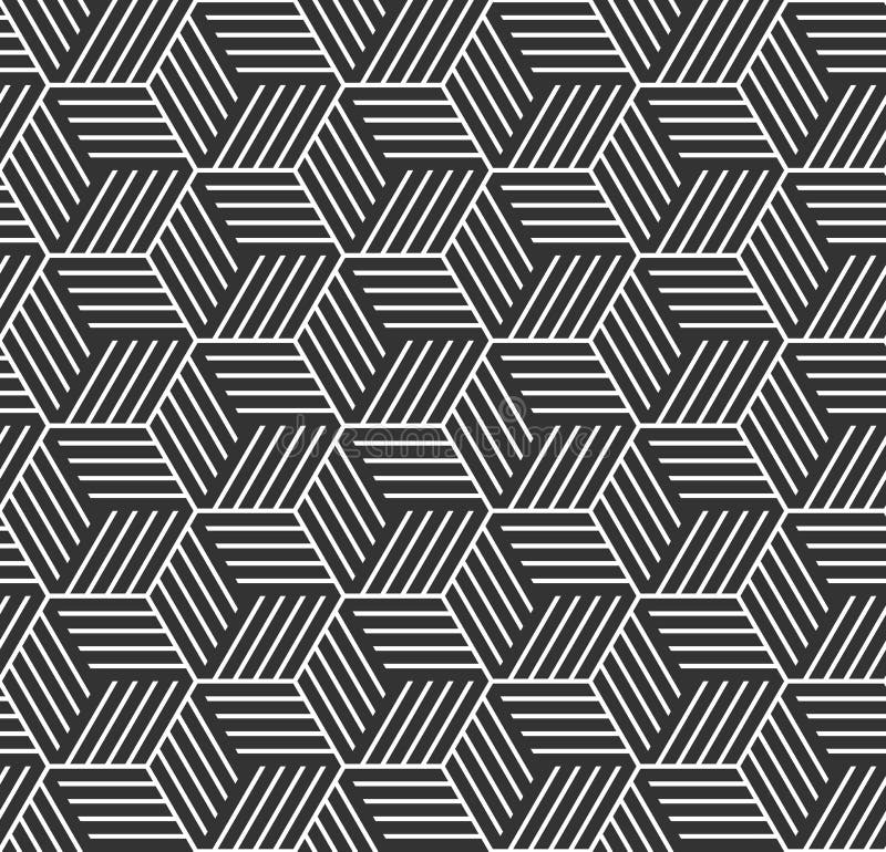 Seamless Geometric Op Art Pattern. Stock Vector - Illustration of black ...