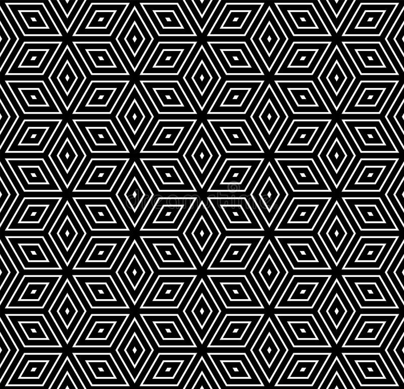 Seamless Geometric Op Art Pattern Stock Vector - Illustration of fancy ...