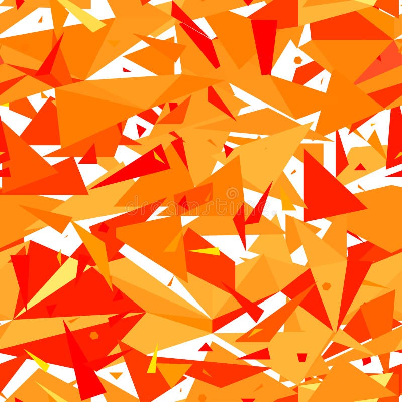 Seamless Geometric Orange Pattern Stock Vector - Illustration of style ...