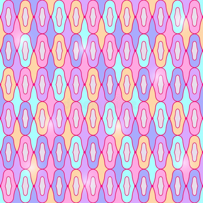 Seamless Geometric Pastel Pattern Stock Illustration - Illustration of ...