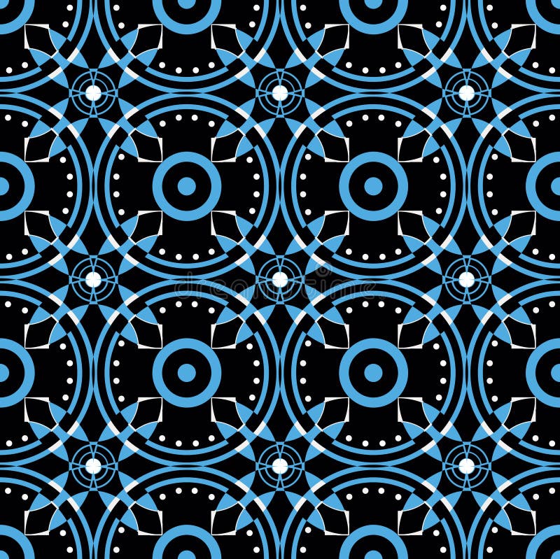 Seamless Tileable Texture with Blue Greek Evil Eye Stock Vector ...