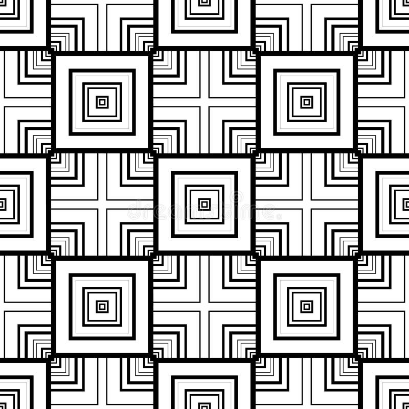 Seamless Black and White Geometric Pattern, Simple Vector Background ...