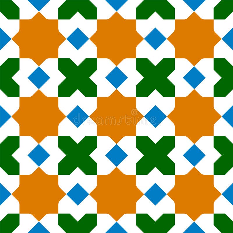 Seamless Geometric Pattern in Arabic Style Stock Vector - Illustration ...