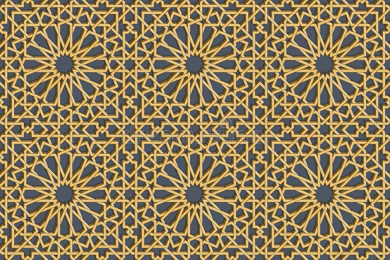 Seamless Geometric Pattern in Authentic Arabian Style. Stock Vector ...