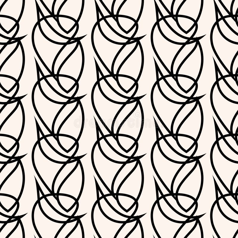 Seamless Geometric Pattern. Black Hand Drawn Decorative Element ...