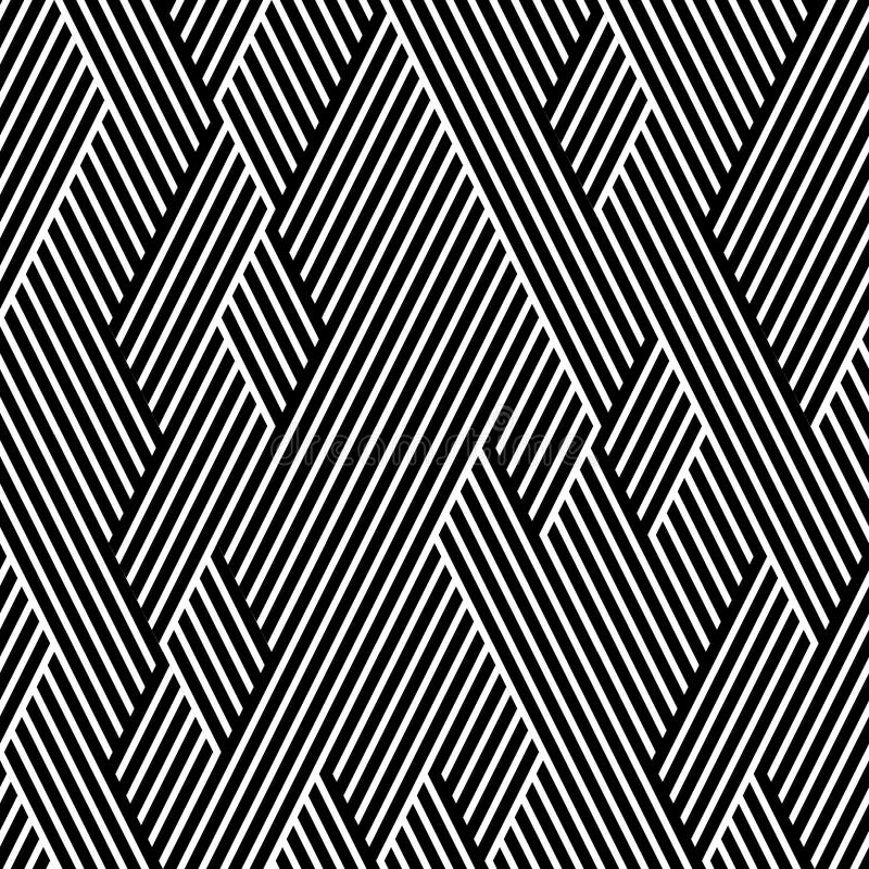 Seamless Geometric Pattern with Black Lines, Modern Stylish Image ...