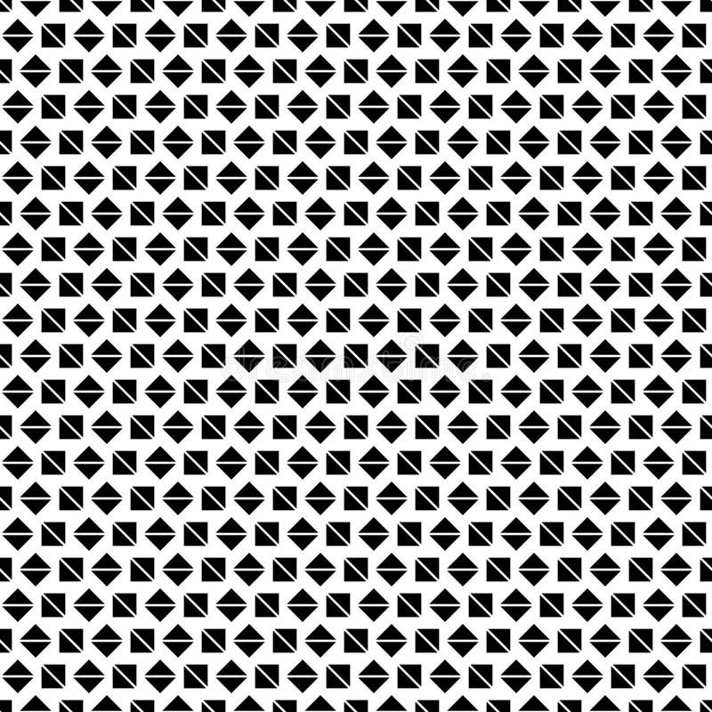 Seamless Geometric Pattern of Black Squares and Diamonds on a White ...