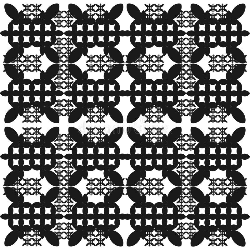 Seamless Geometric Pattern. Black and White Stock Vector - Illustration ...