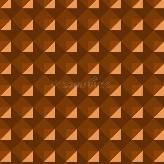 Seamless Geometric Pattern with Brown and Tan Square-based Pyramids ...