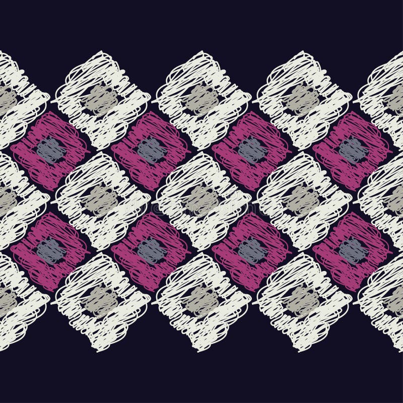 Seamless Geometric Pattern. Brushwork. Scribble Texture Stock ...