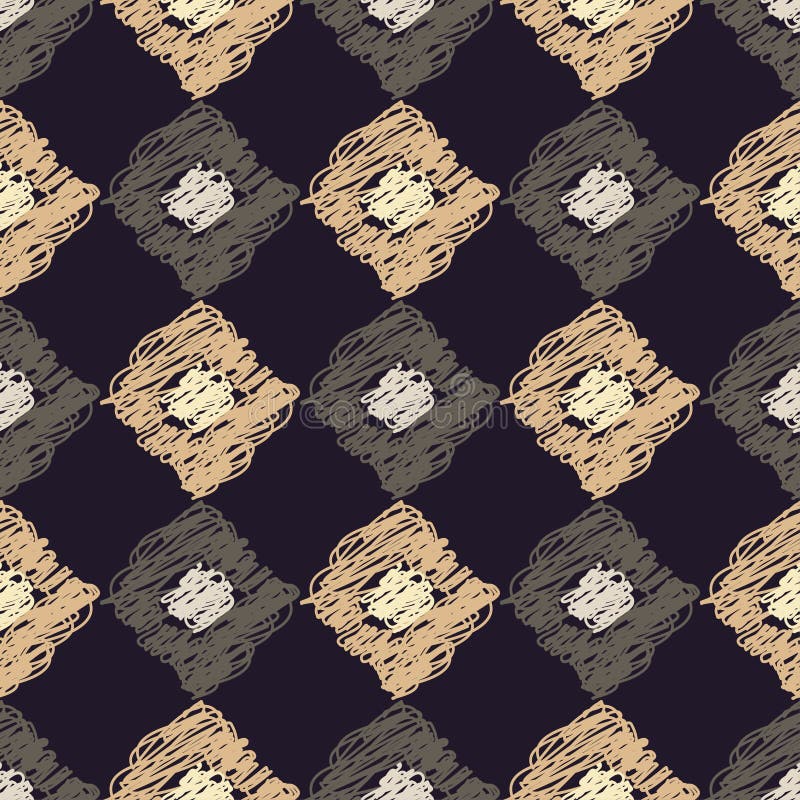 Seamless Geometric Pattern. Brushwork. Scribble Texture Stock ...