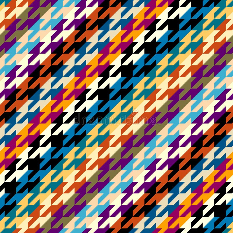Seamless Hounds-tooth Pattern Stock Vector - Illustration of patchwork ...