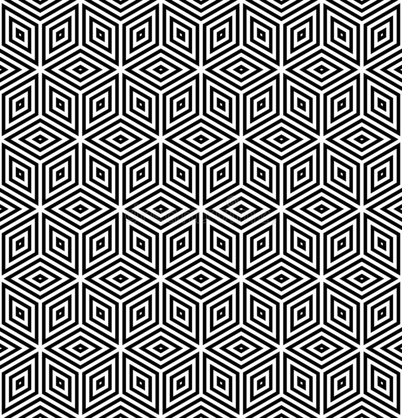 Seamless Geometric Pattern. 3D Illusion. Stock Vector - Illustration of ...
