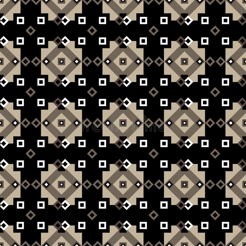 Seamless Geometric Pattern. Circles and Diamonds in Squares. Vector ...