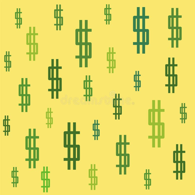 Seamless Geometric Pattern with Dollar Sign. Vector Illustration for ...