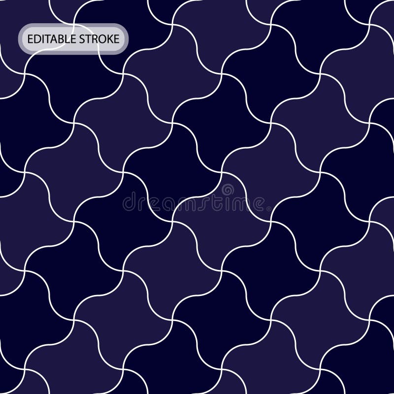 Seamless Geometric Pattern with Editable Stroke. Stock Vector ...