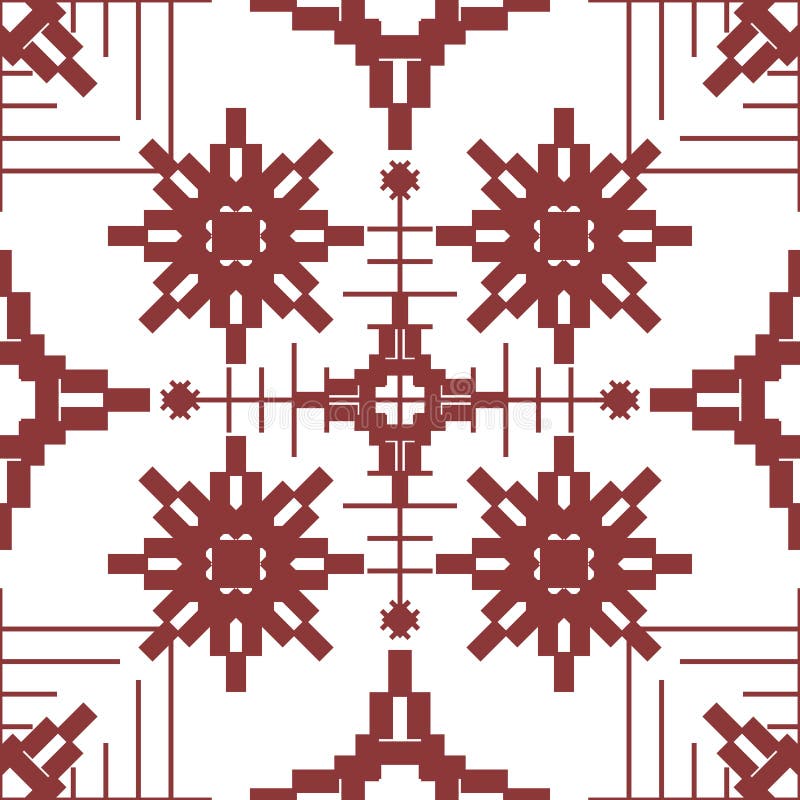 Contrasting Embroidery Seamless Abstract Patterns Set Stock Vector ...