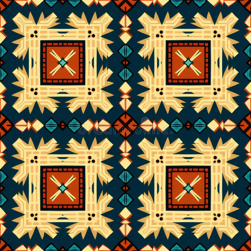 Seamless Geometric Pattern, Ethnic Boho Ornament, Aztec Style Stock ...
