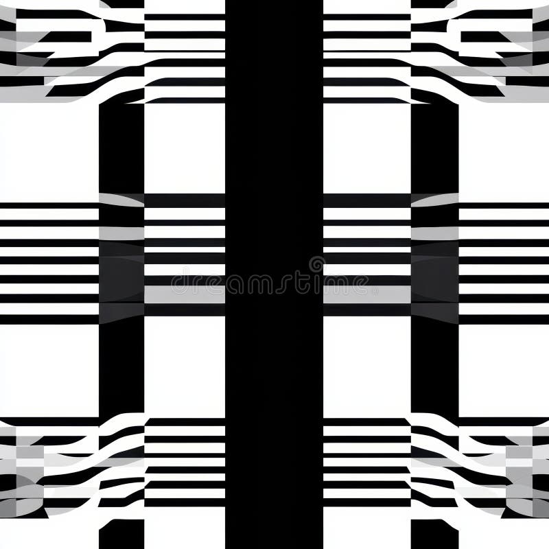 Seamless Geometric Pattern Featuring Bold Stripes and Checkered Squares ...