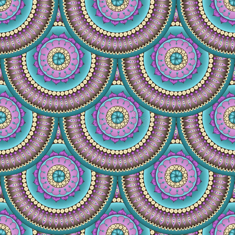 Seamless Geometric Pattern in Fish Scale Design. Stock Vector ...