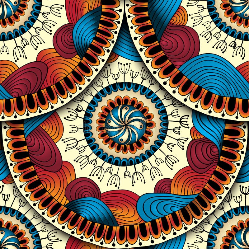 Seamless Geometric Pattern in Fish Scale Design. Stock Vector ...