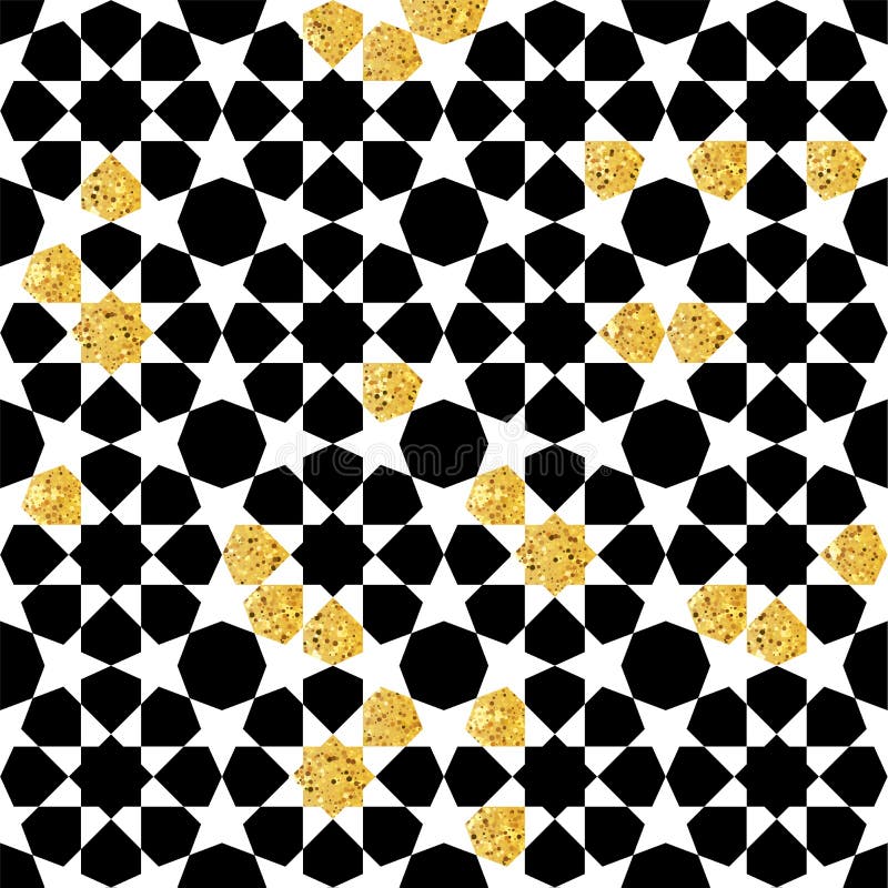 Seamless Geometric Pattern with Gold Shine . Geometric Simple Print ...
