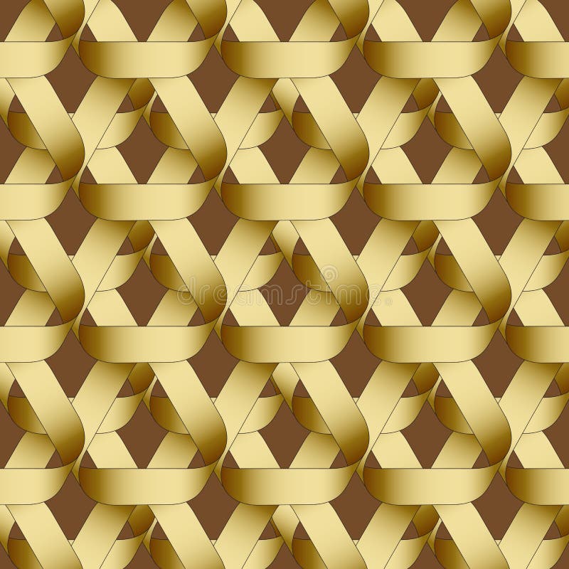 Seamless Geometric Pattern with Grey Ribbons Texture. Stock Vector ...