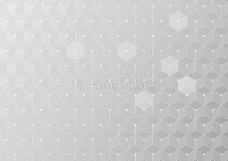 Seamless Geometric Pattern Gray Color Isometric Squares with Line and Dot Abstract Background ...