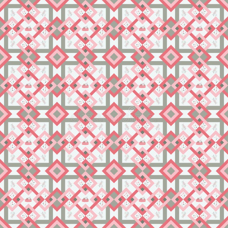 Seamless Geometric Pattern Gray and Pink for Background, Textile ...