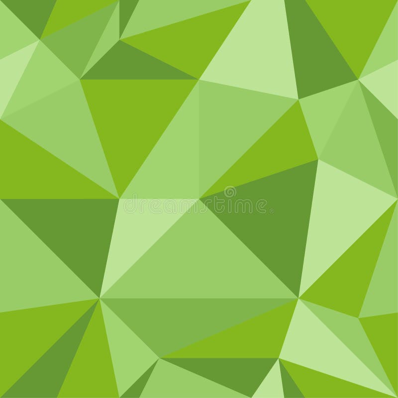 Seamless Geometric Pattern. the Green Triangles. Large Colored ...