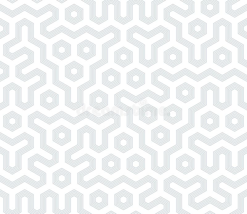 Seamless Geometric Pattern with Hexagons and Lines. Irregular Structure ...