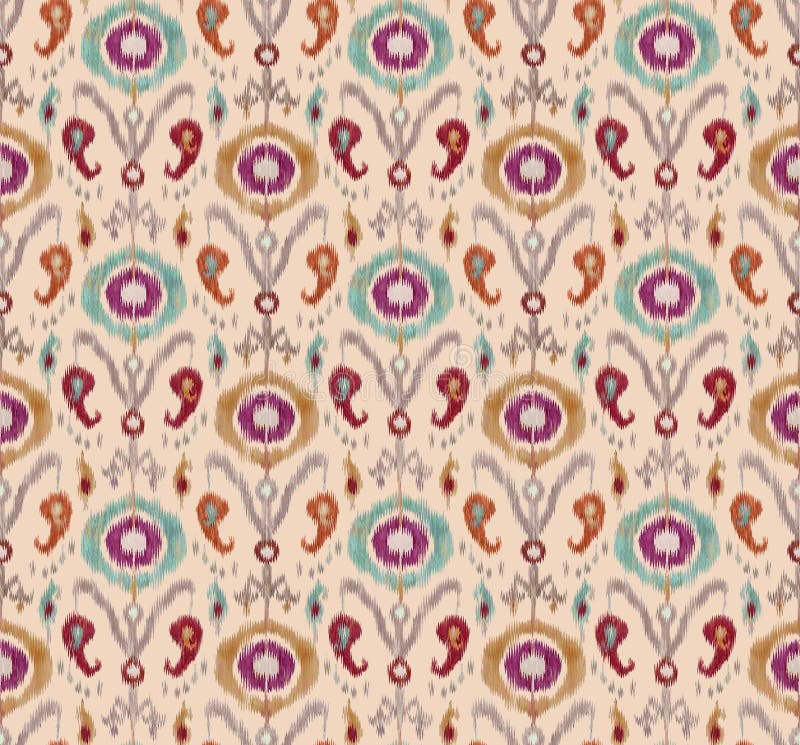 Seamless Geometric Pattern Ikart Design Stock Illustration ...