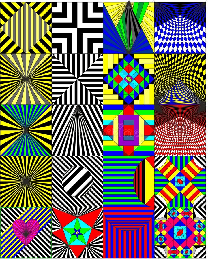 Seamless Geometric Pattern Illustra Illusion Stock Illustration ...