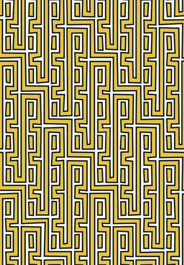 Seamless Geometric Pattern with Irregular Lines in a Labyrinth Style ... Seamless Geometric Pattern with Irregular Lines in a Labyrinth Style ...