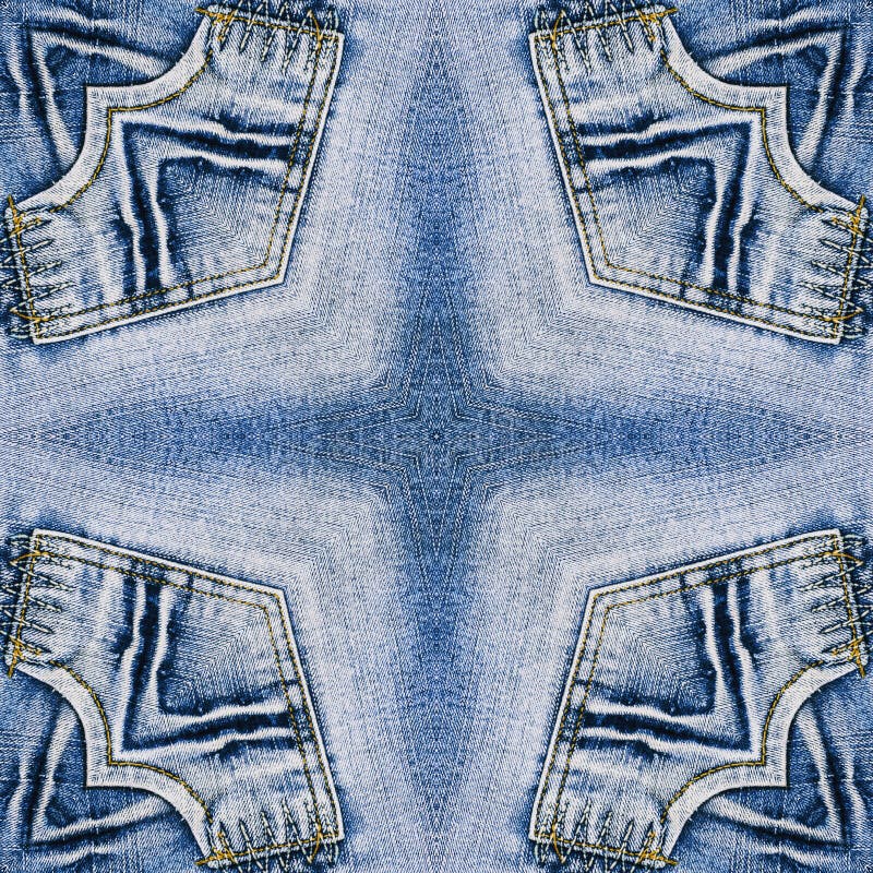 Seamless Geometric Pattern Blue Jeans Stock Image - Image of texture ...