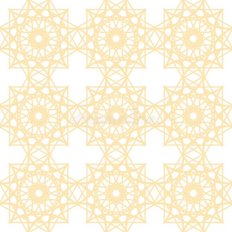 Seamless Geometric Pattern in Light Yellow and White Color. Intricate ...