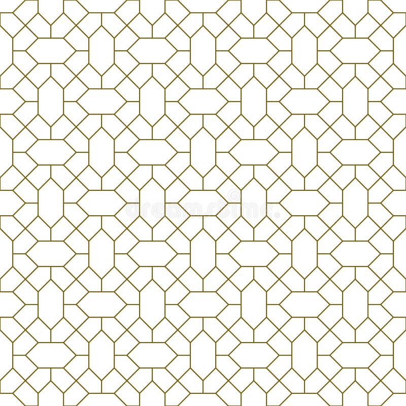 Seamless Geometric Pattern . Lines in Brown Color Stock Vector ...