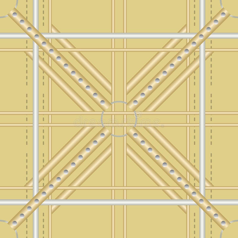 Seamless Geometric Pattern with Metallic Tubes Stock Vector ...