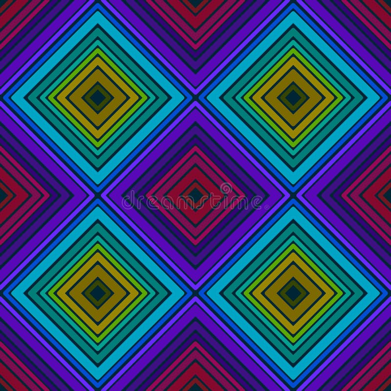 Seamless Geometric Pattern Modern Colors Style, Psychedelic Background ...