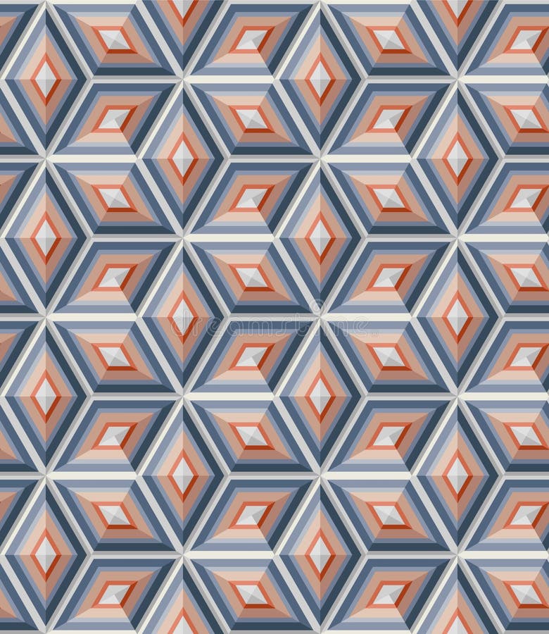 Seamless Geometric Pattern of Multi-colored Diamonds and Stripes Stock ...