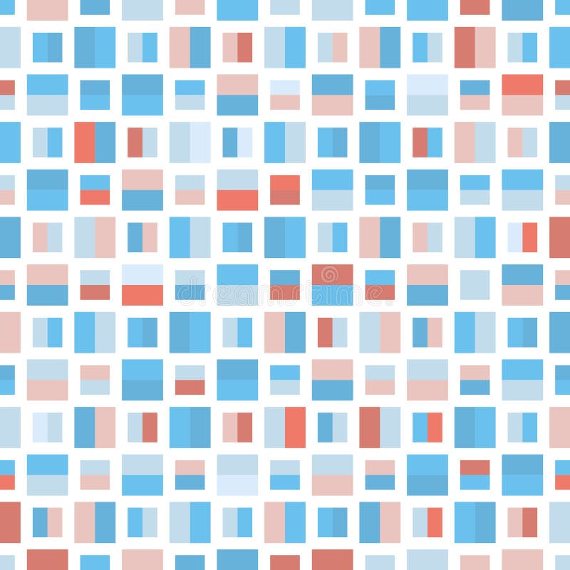 Seamless Geometric Pattern of Multi-coloured Squares on White ...