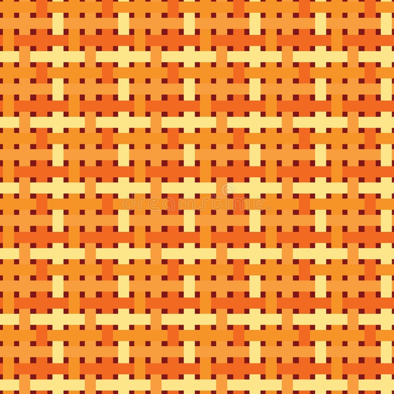 Seamless Geometric Pattern. Patchwork Texture in Warm, Bright, Orange ...