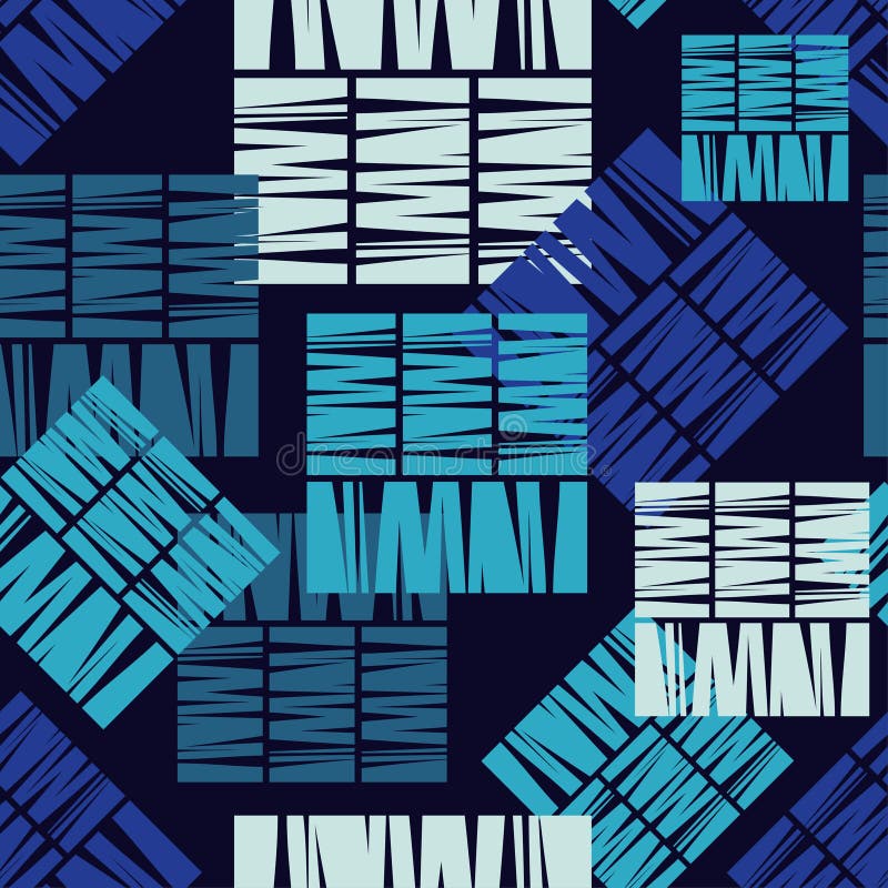 Seamless Geometric Pattern. a Pattern of Textured Rectangles. Scribble ...