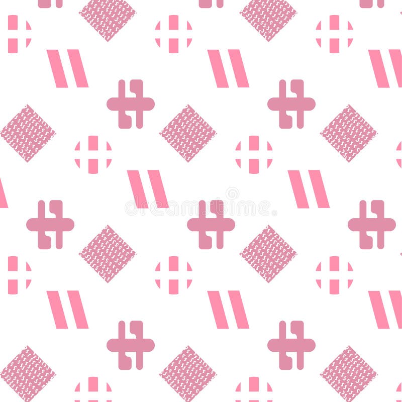 Seamless Geometric Pattern of Pink Stock Vector - Illustration of ...